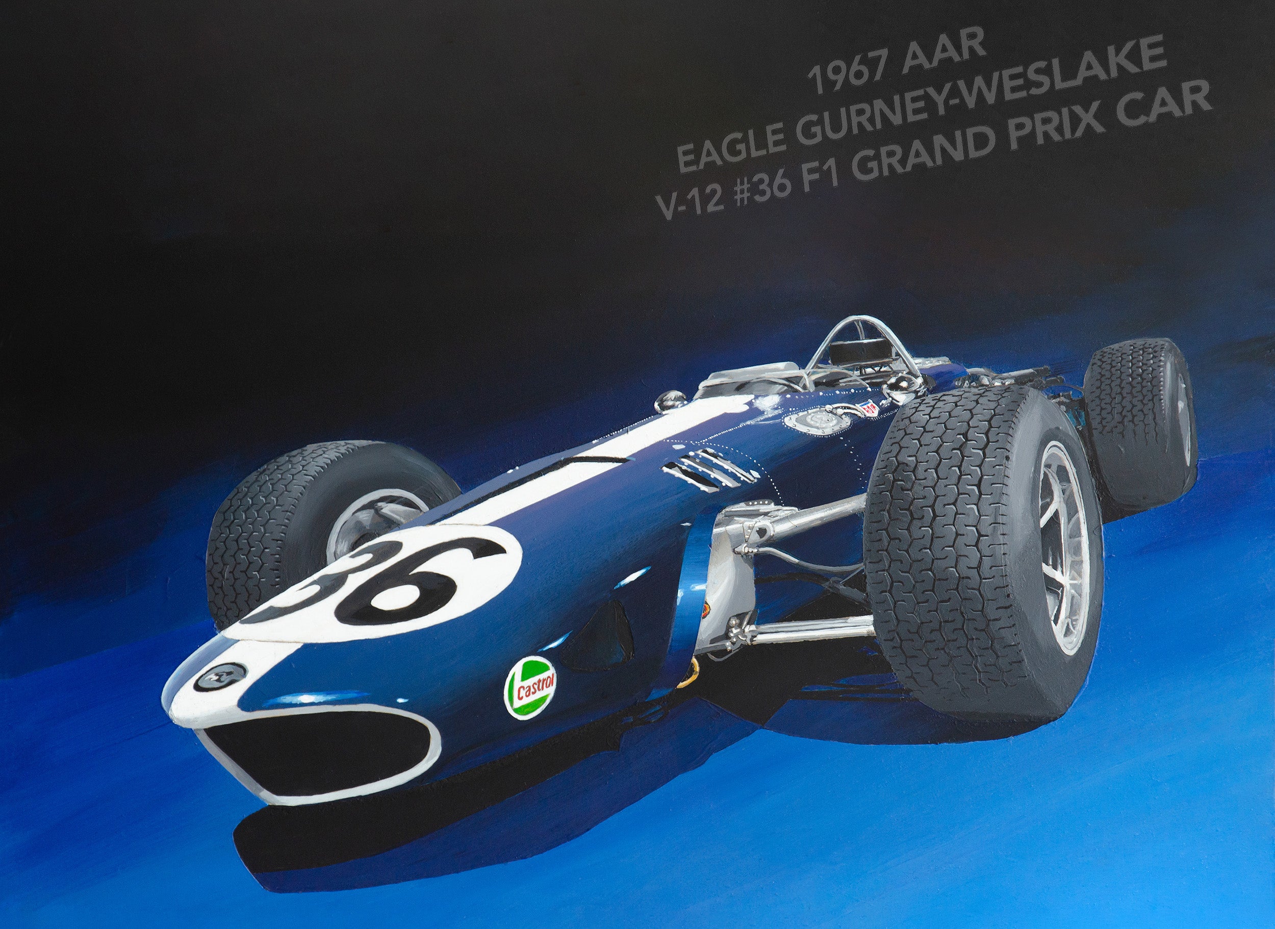 1967 AAR Eagle Gurney-Weslake Formula 1 Car (Blue version) - Matte Pap ...
